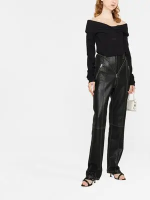 Gcds Off-shoulder Cropped Sweatshirt