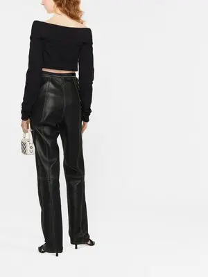 Gcds Off-shoulder Cropped Sweatshirt