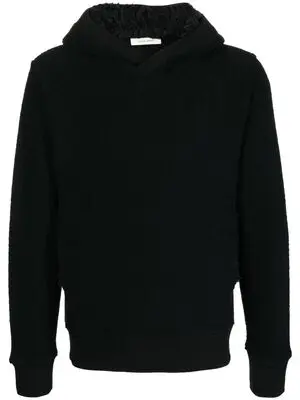CRAIG GREEN Ruched Detail Long Sleeve Hoodie - Black