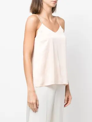 FORTE_FORTE Spaghetti-strap Silk Tank