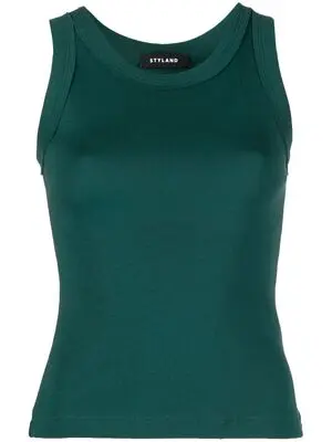 STYLAND Organic Cotton Vest Top - Green