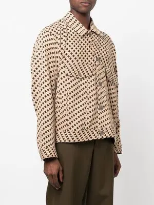 SONG FOR THE MUTE Geometric-print Shirt-jacket