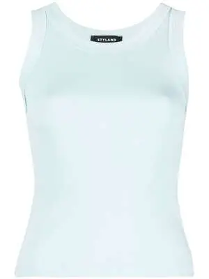 STYLAND Organic Cotton Vest Top - Blue