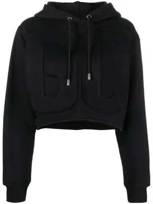 Gcds Logo-patch Cropped Hoodie