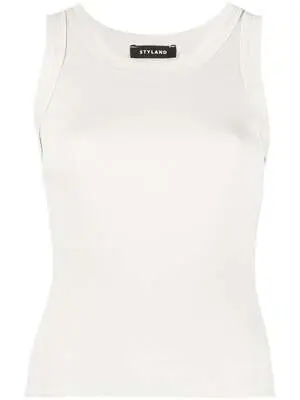 STYLAND Organic Cotton Vest Top - Grey
