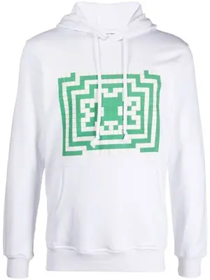 Comme Des Garçons Graphic-print Hoodie - White