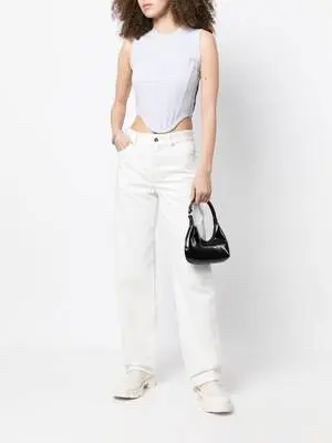 DION LEE Ribbed Corset Top