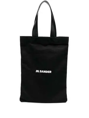 JIL SANDER Logo-print Tote Bag - Black