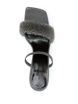 By Far Shearling Strap Mules