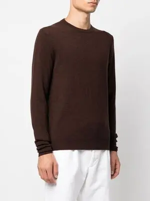 BALLANTYNE Crew Neck Cashmere Jumper - Brown