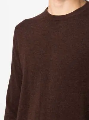 BALLANTYNE Crew Neck Cashmere Jumper - Brown