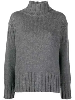 JIL SANDER Roll-neck Cashmere Jumper - Grey