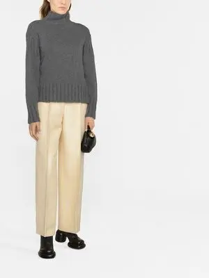 JIL SANDER Roll-neck Cashmere Jumper - Grey