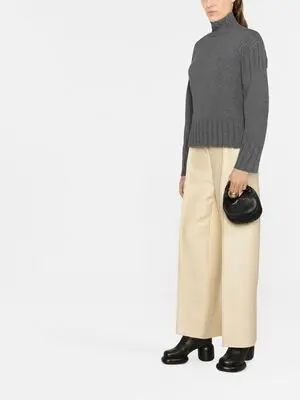 JIL SANDER Roll-neck Cashmere Jumper - Grey