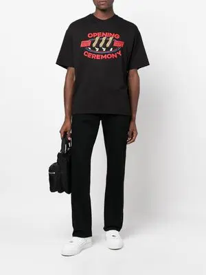 Opening Ceremony Peanuts Logo Cotton T-shirt