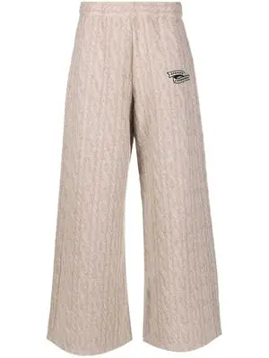 Opening Ceremony Logo-embroidered Cable-knit Trousers