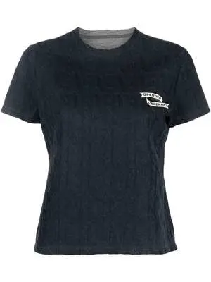 Opening Ceremony Embroidered Logo Cable-knit T-shirt