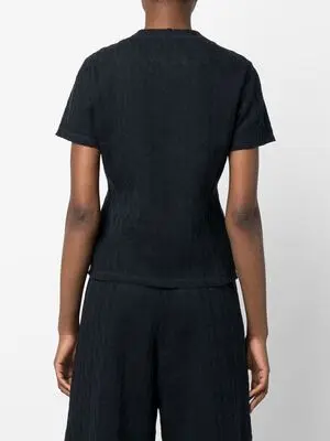 Opening Ceremony Embroidered Logo Cable-knit T-shirt