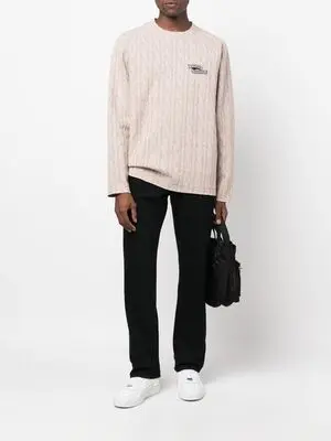 Opening Ceremony Embroidered-logo Cable-knit Jumper