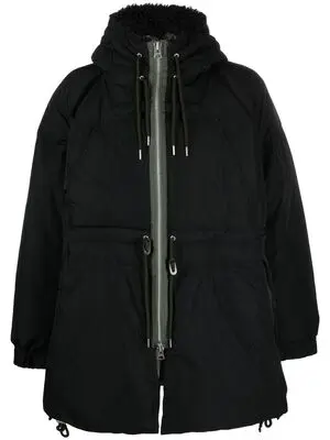 Sacai Padded Zip-up Parka - Black