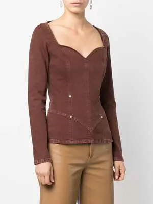 Stella McCartney Sweetheart Denim Top