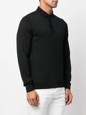 BOSS Long-sleeve Polo Shirt - Black