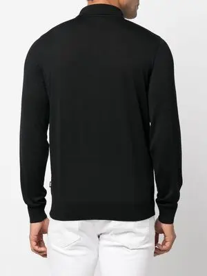 BOSS Long-sleeve Polo Shirt - Black
