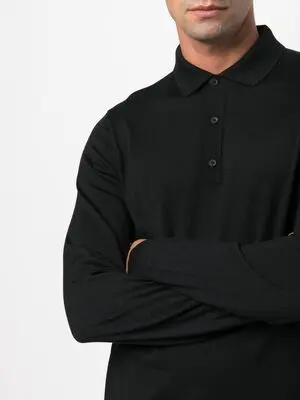 BOSS Long-sleeve Polo Shirt - Black