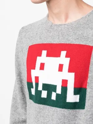 Comme Des Garçons Graphic-print Jumper - Grey