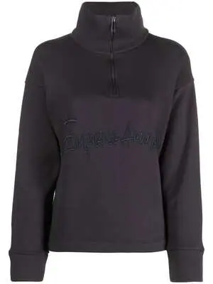 Emporio Armani Embroidered Sweatshirts Hoodies For Women