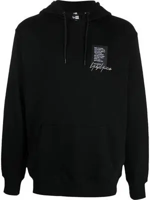 Yohji Yamamoto Quote-patch Drawstring Hoodie