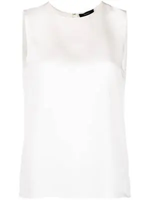 Theory Silk Sleeveless Top - White