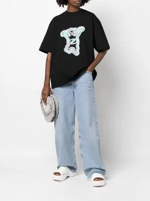 We11Done Teddy Print T-shirt - Black