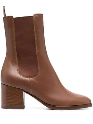 GIANVITO ROSSI Block-heel Leather Chelsea Boots