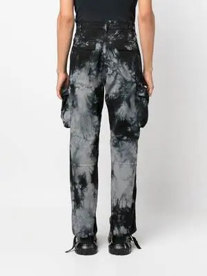 Off-White Graphic-print Cargo Trousers - Grey