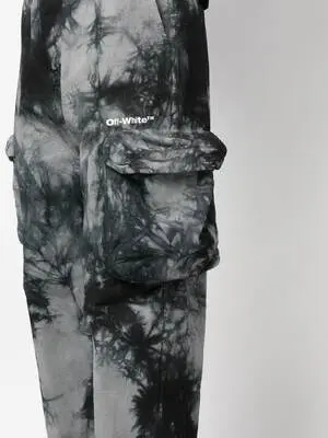 Off-White Graphic-print Cargo Trousers - Grey