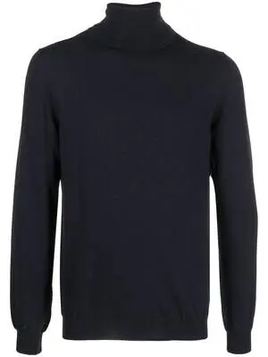 ZANONE Roll-neck Long-sleeve Jumper - Blue