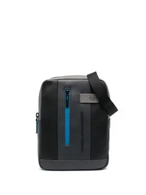 PIQUADRO Calf Leather Messenger Bag - Black