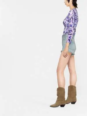 Isabel Marant Étoile Gubaia Floral Velvet Top - Purple