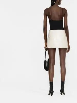 COURREGES Vinyl Mini Skirt - Neutrals