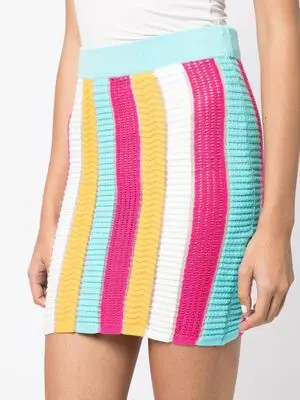 Solid & Striped Colour-block Knitted Skirt