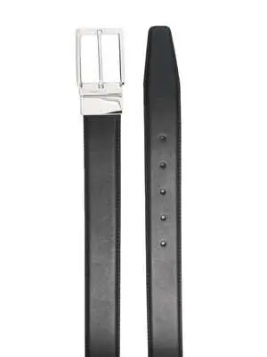 Brioni Reversible Leather Buckle Belt
