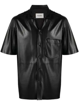 Men's Faux Leather Shirt