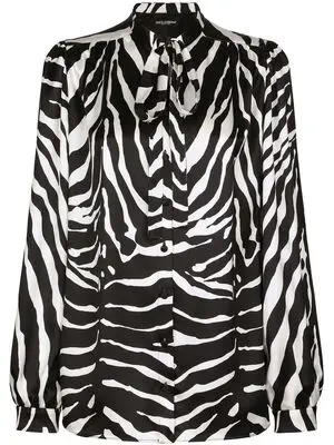 Dolce & Gabbana Zebra-print Satin Shirt