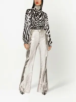 Dolce & Gabbana Zebra-print Satin Shirt