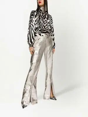 Dolce & Gabbana Zebra-print Satin Shirt