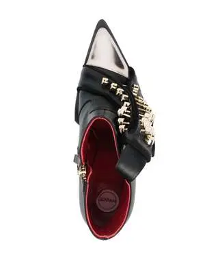 HARDOT Stud-embellished Ankle Boots - Black