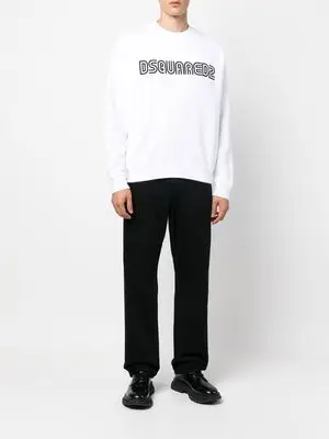 Dsquared2 Logo Print Cotton Sweatshirt