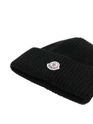 Moncler Logo-patch Ribbed Beanie