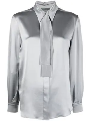 Alberta Ferretti Scarf-detail Silk Shirt